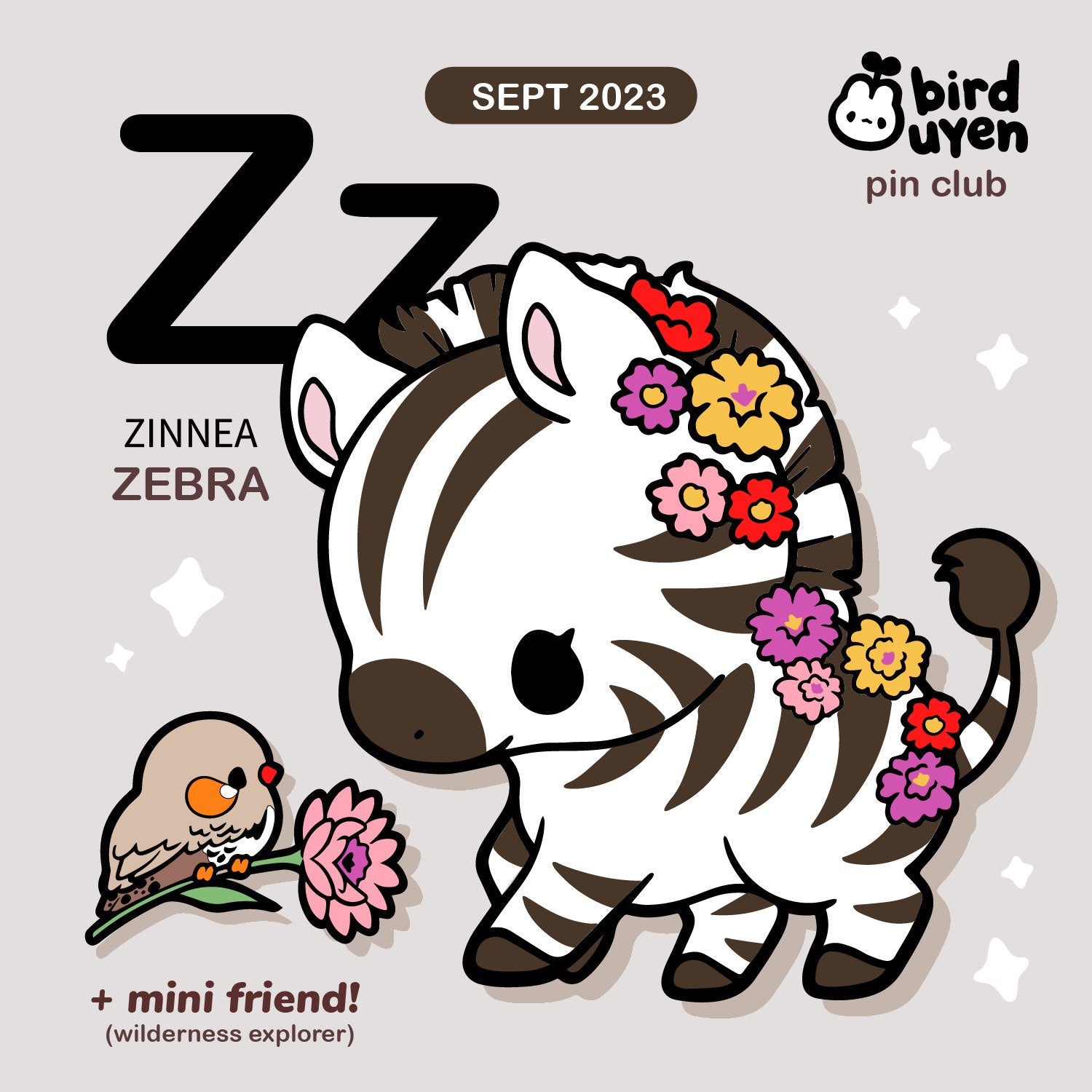 [PATREON EXCLUSIVE] Z for Zebra Pins – Birduyen