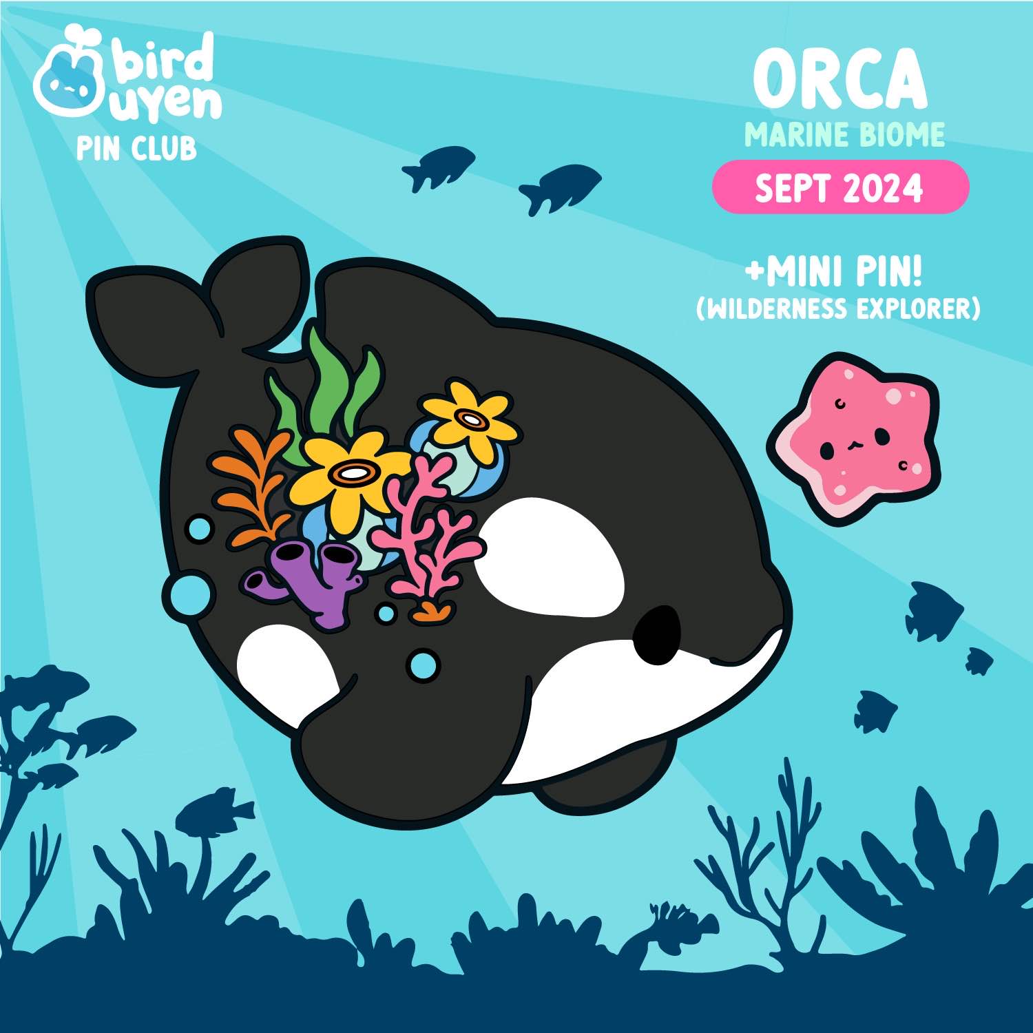 [PATREON EXCLUSIVE] Orca Friends Pins – Birduyen