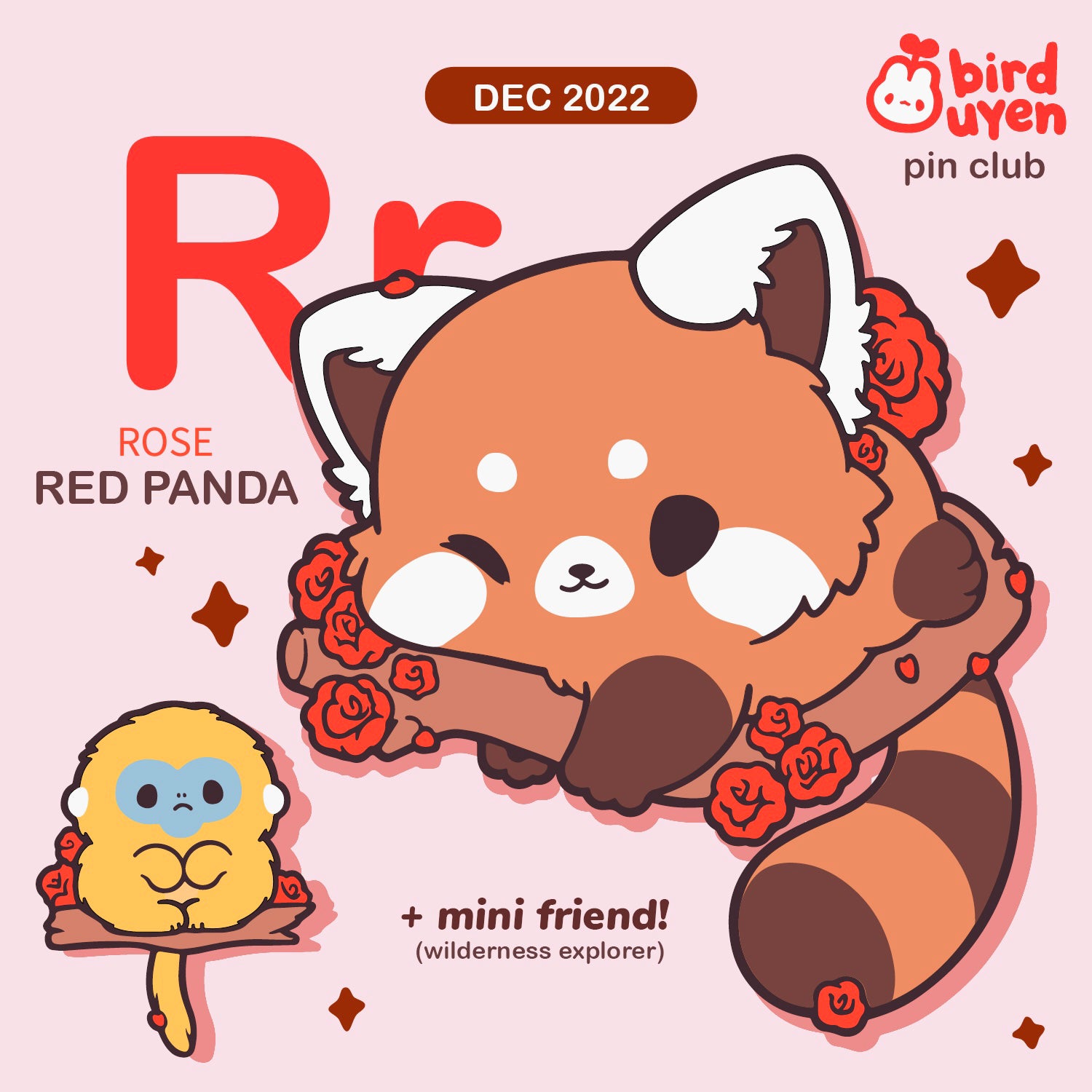 [PATREON EXCLUSIVE] R for Red Panda Pins – Birduyen